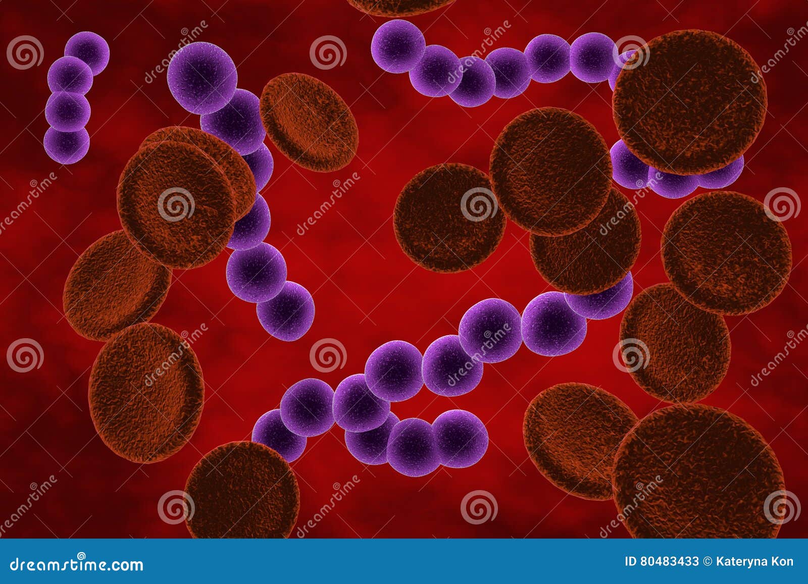 Streptococchi Batteri Nel Sangue Illustrazione di Stock - Illustrazione ...