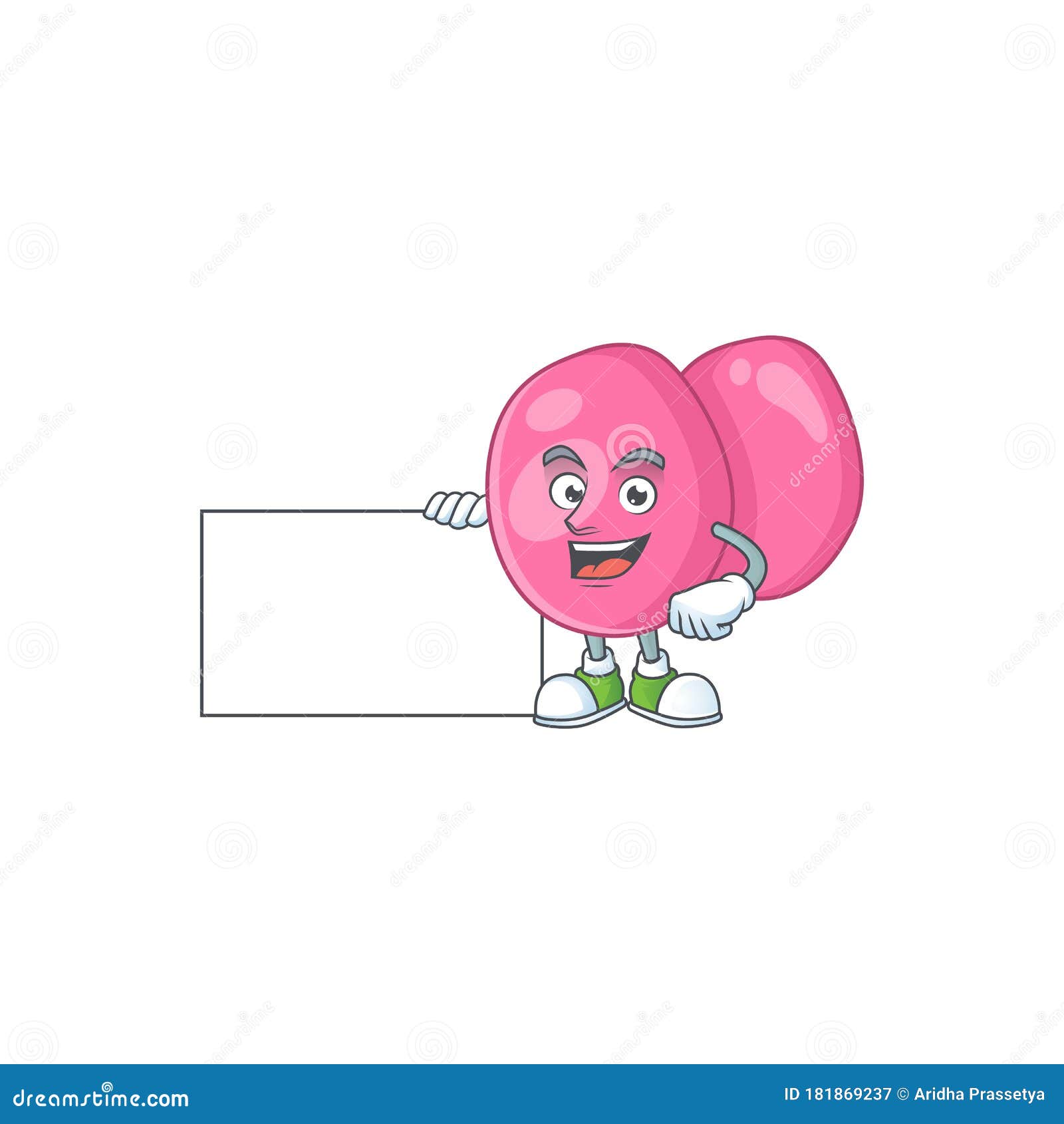 Streptococcus Pyogenes Cartoon Character Concept Thumbs Up Having a ...