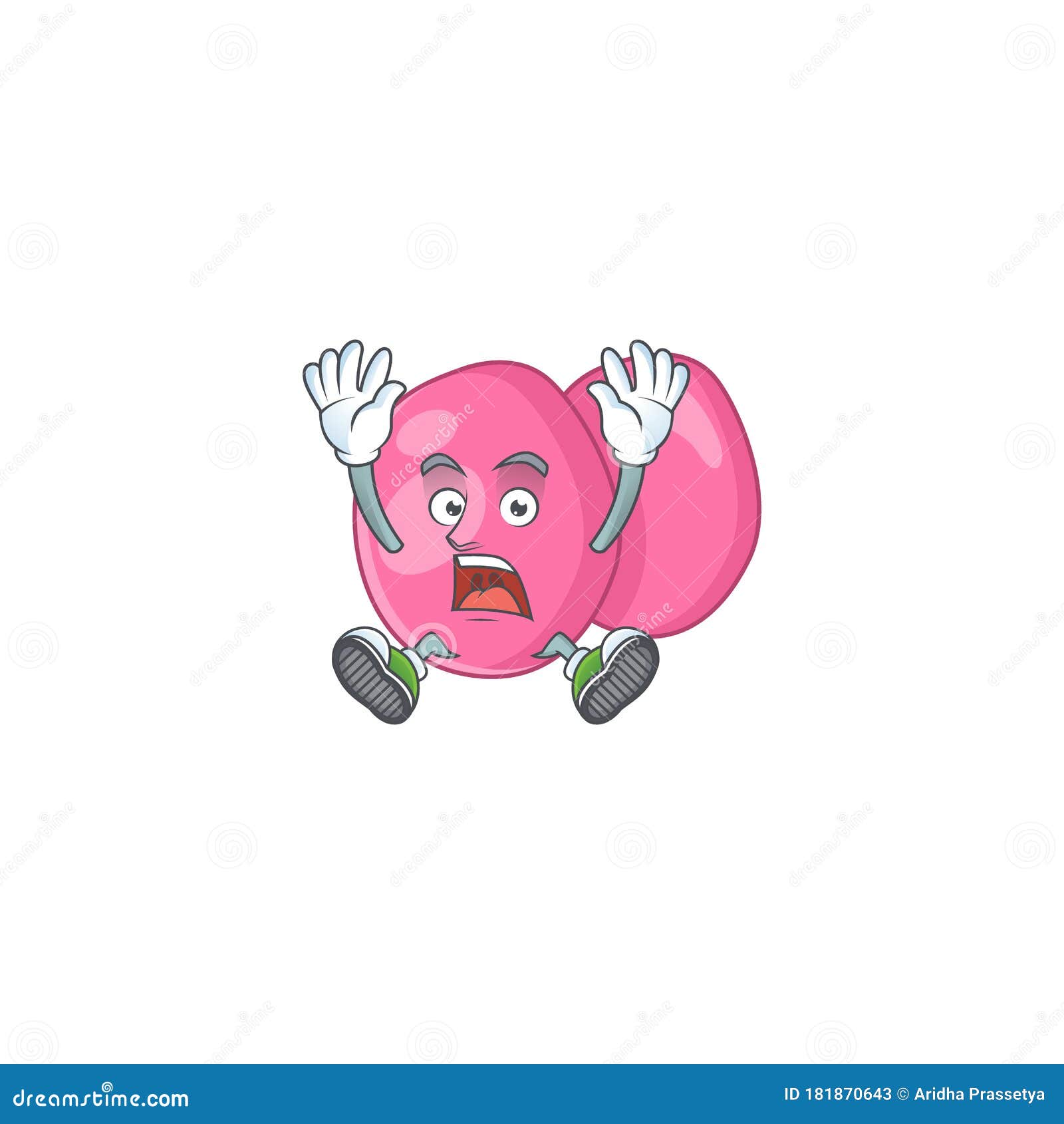 Streptococcus Pyogenes Cartoon Character Design Showing Shocking ...