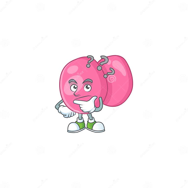 Streptococcus Pyogenes Mascot Design Concept Having Confuse Gesture ...