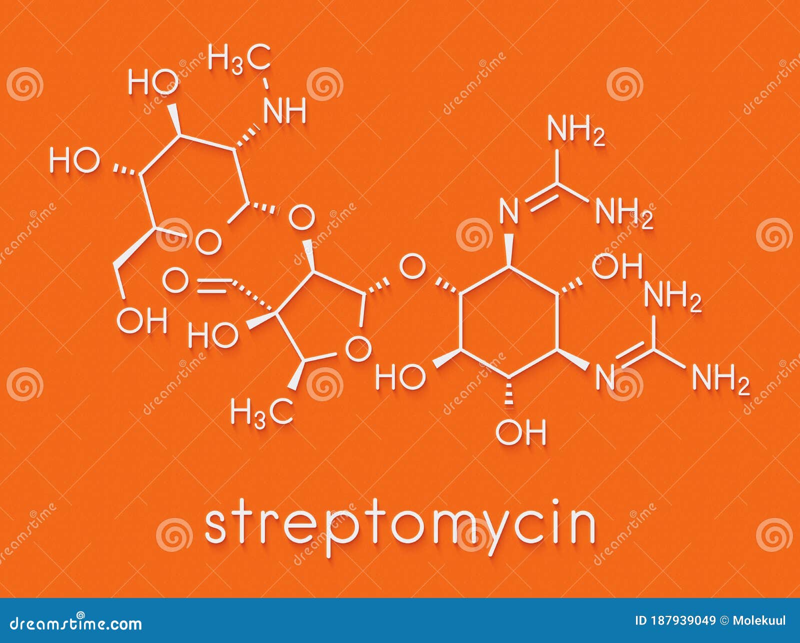 Streptomycin Tuberculosis Antibiotic Aminoglycoside Class Molecule ...