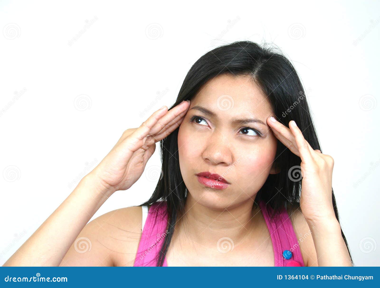 Stress stock photo. Image of girl, tanned, asian, problem - 1364104