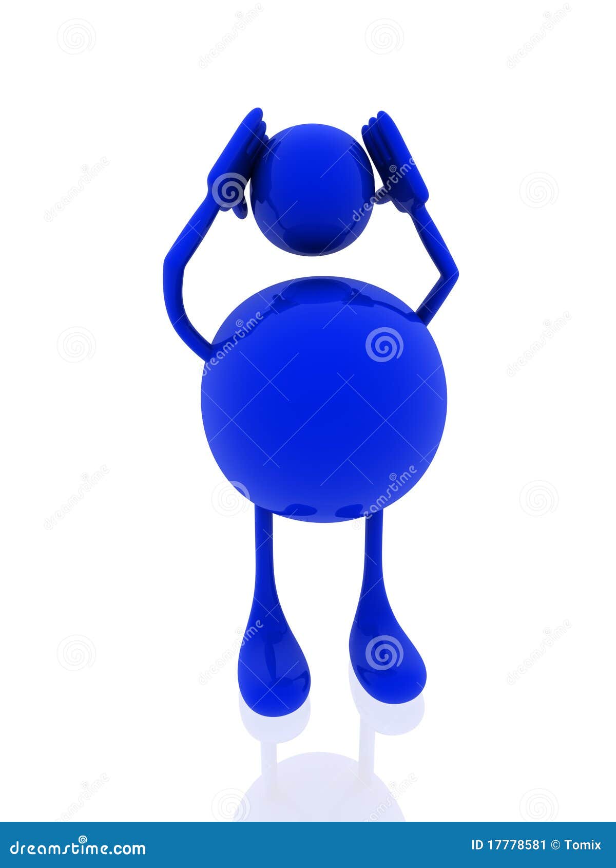 Stress 3d person stock illustration. Illustration of effect - 17778581