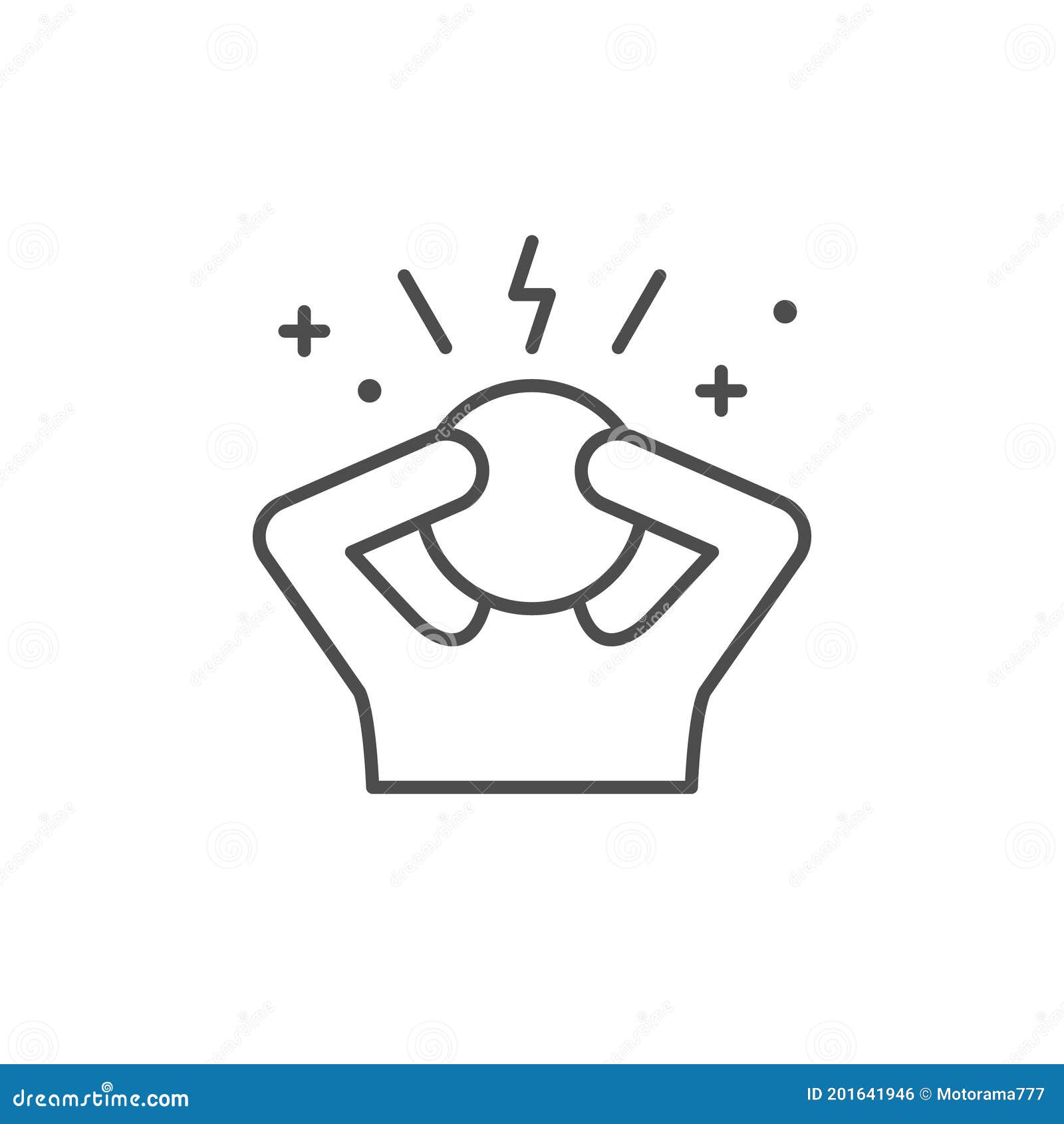 Anxiety Line Icon Concept. Anxiety Vector Linear Illustration, Symbol ...