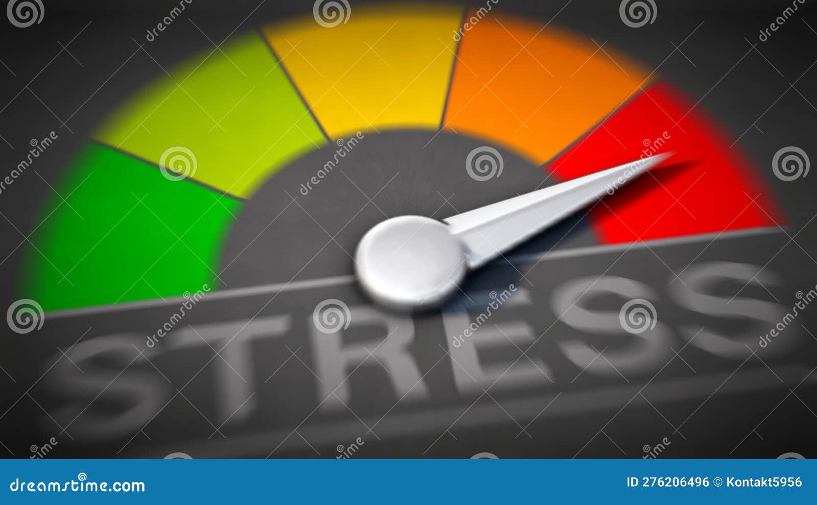 Stress barometer on red stock illustration. Illustration of business ...