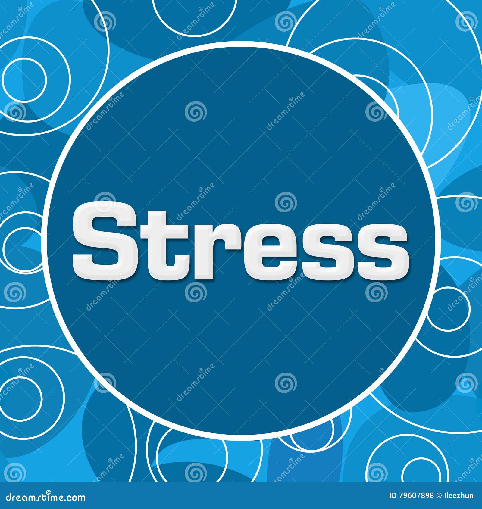 Stress Blue Circular Background Stock Illustration - Illustration of ...