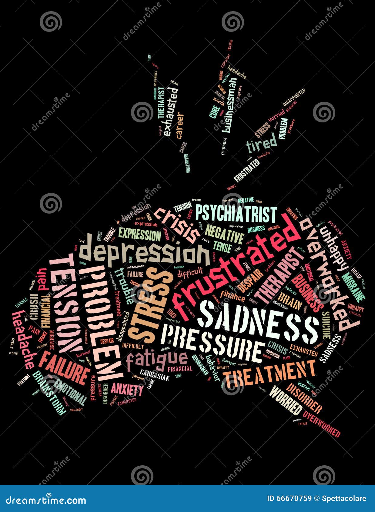 Overworked Brain Boils With Fatigue And Discontent. The Brain Releases ...