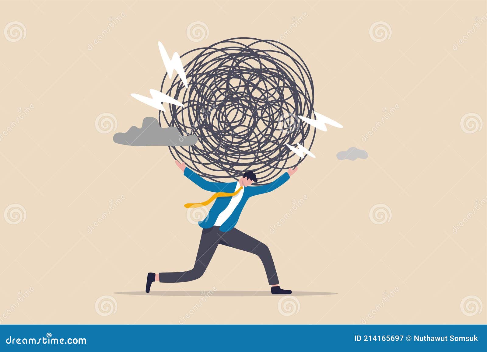 Stress Burden, Anxiety From Work Difficulty And Overload, Problem In ...