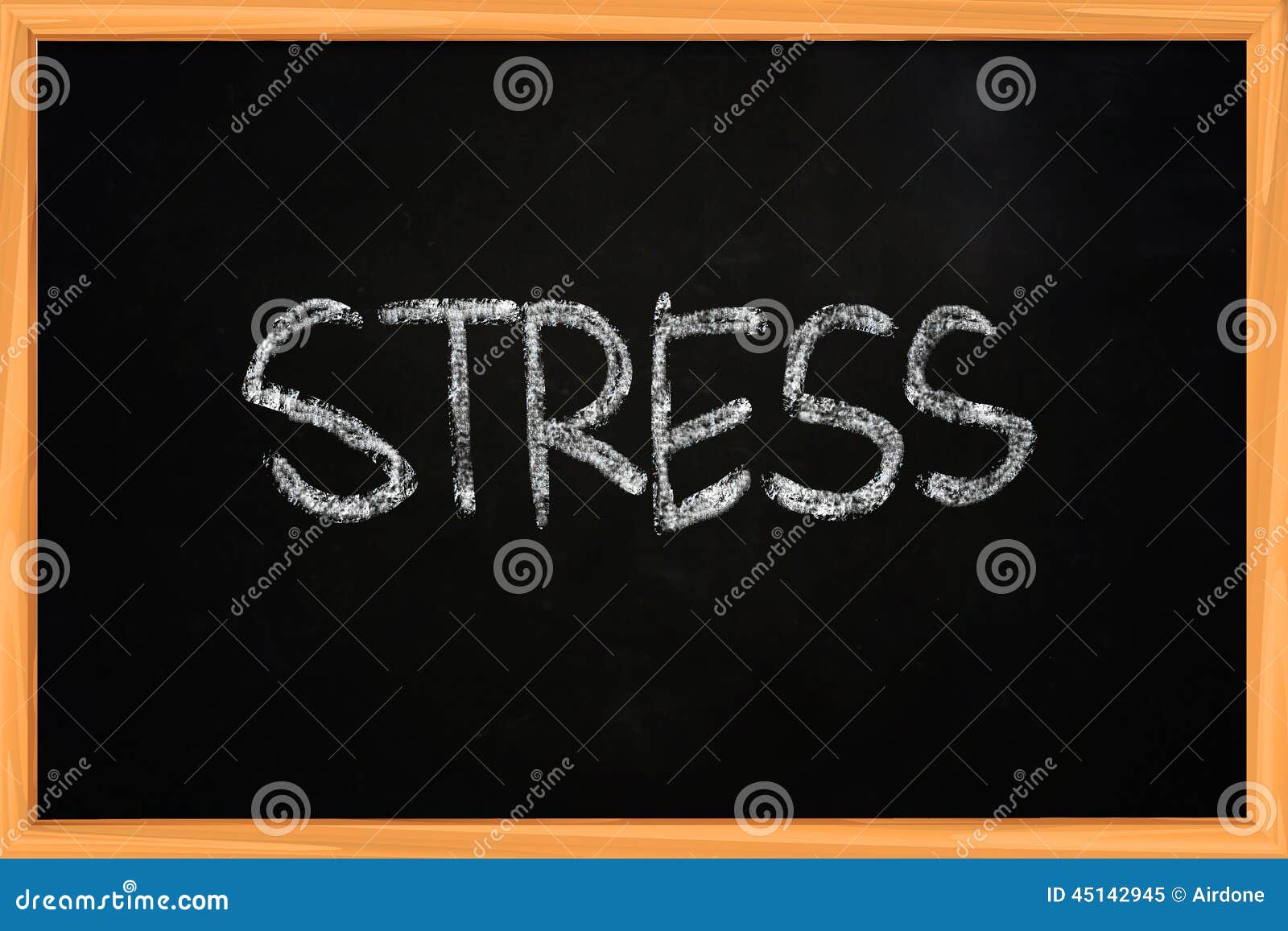 Stress Chalk Writing on Blackboard Stock Image - Image of stress ...