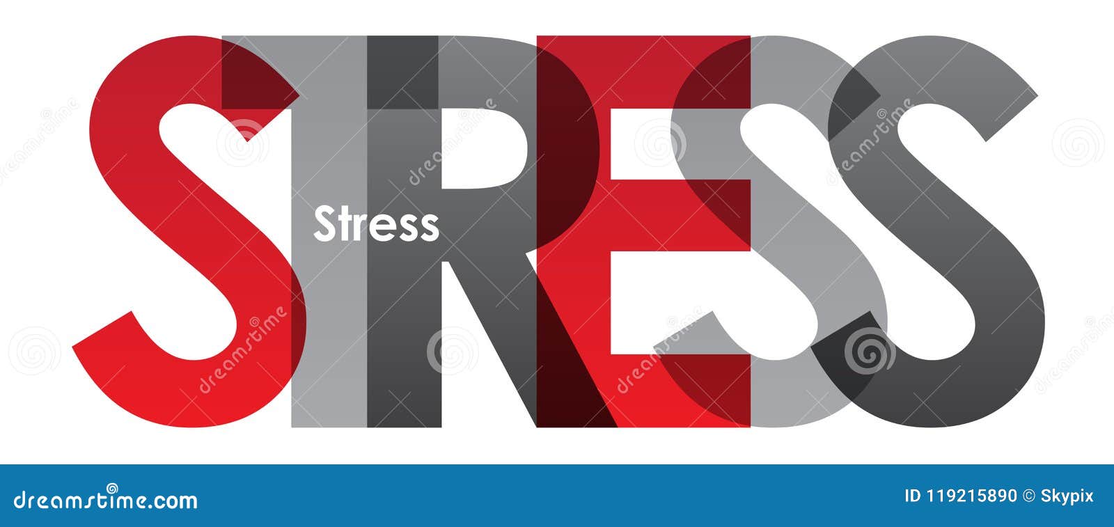 STRESS Colorful Overlapping Letters Banner Stock Vector - Illustration ...