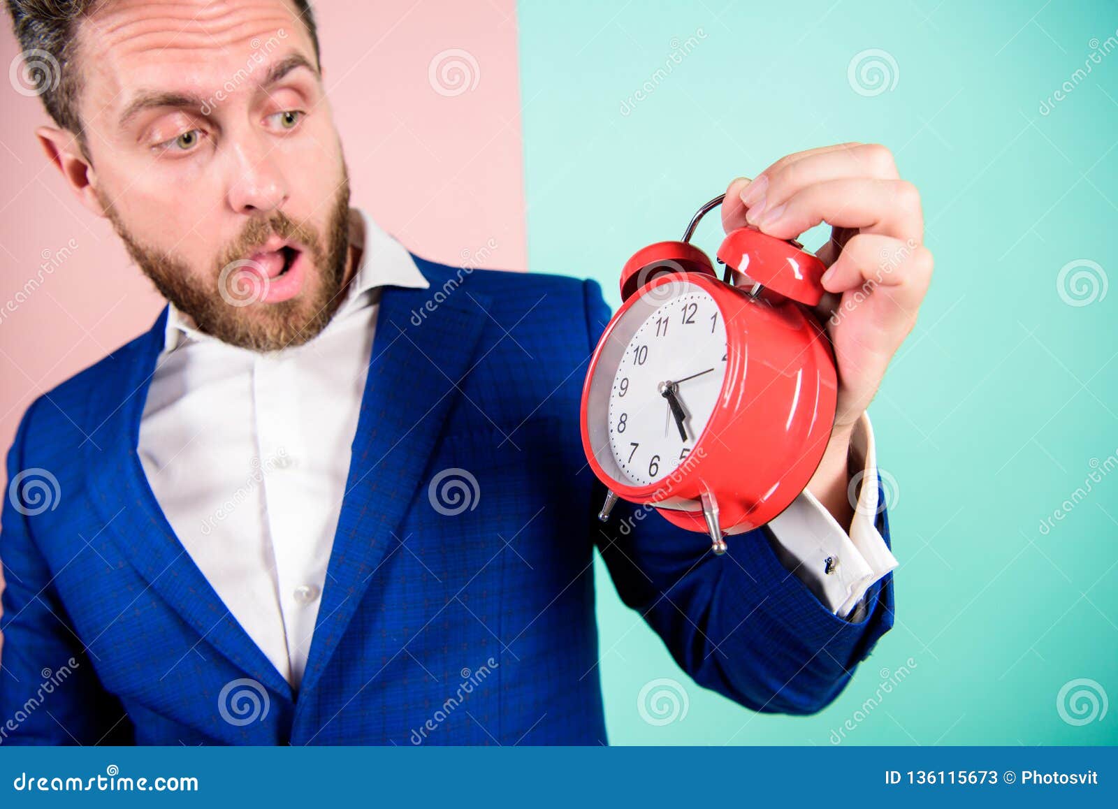 Stress Concept Mature Man With Wondering Businessman Has Lack Of Time