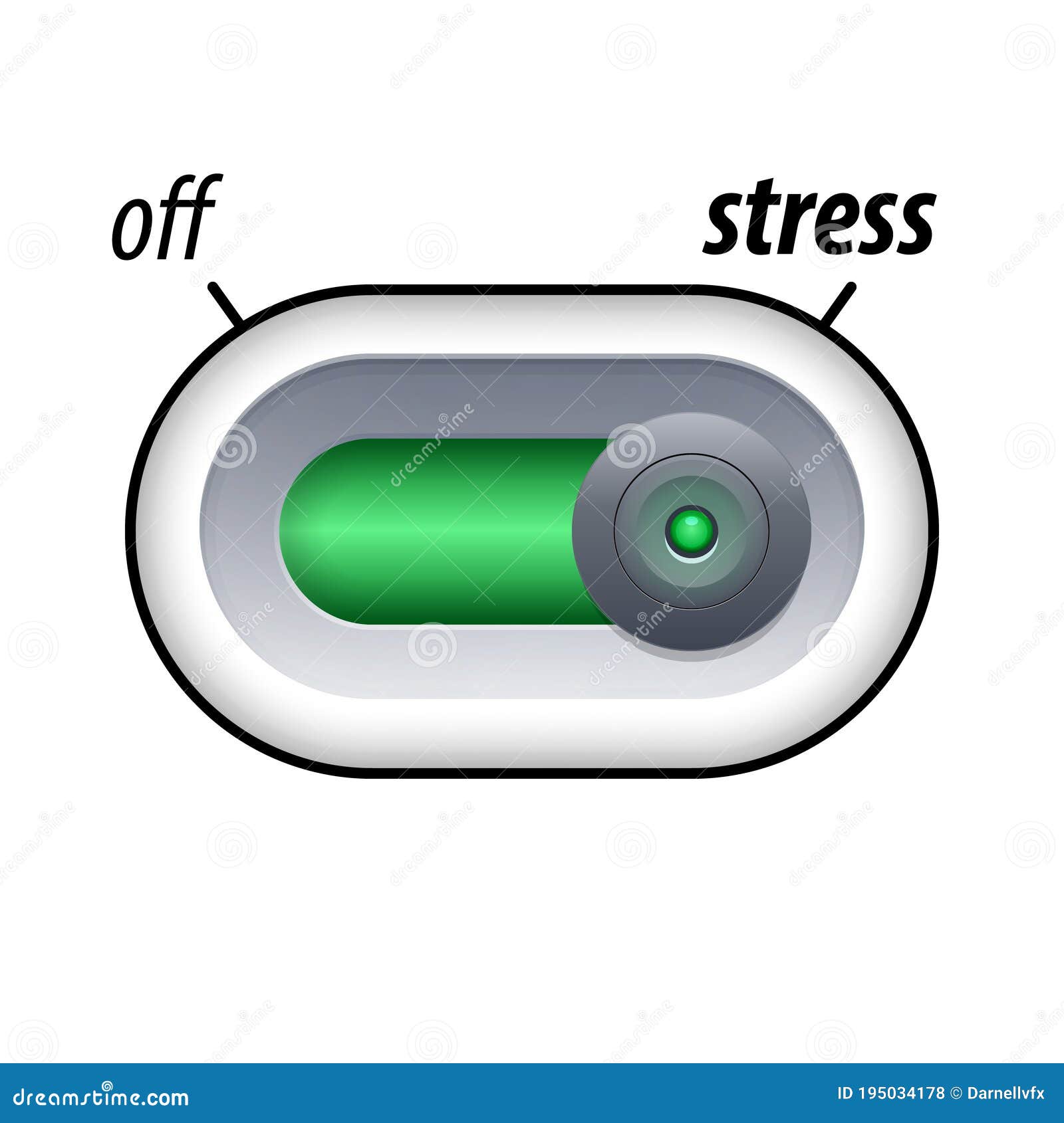 Stress Concept, Press the Slide Button for Stress Stock Vector ...