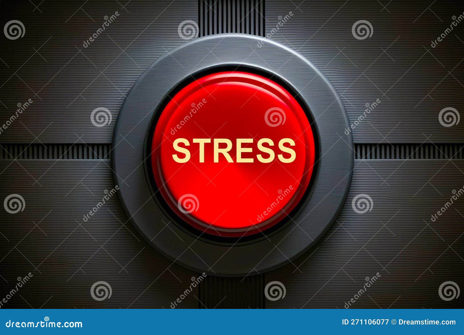 Stress Concept with Red Button with Text Stress, Closeup View. Created ...