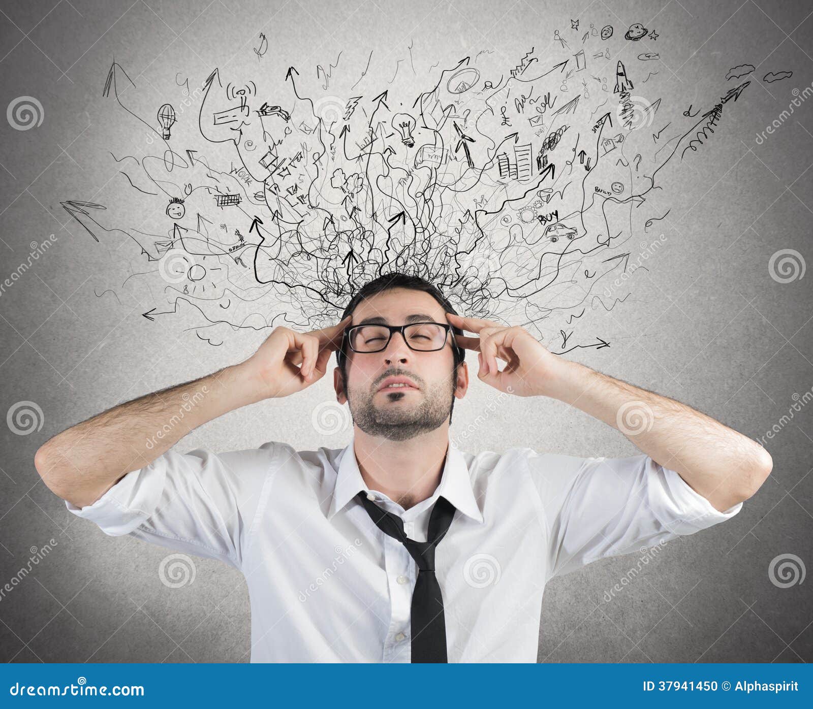 Stress and confusion stock photo. Image of business, email - 37941450