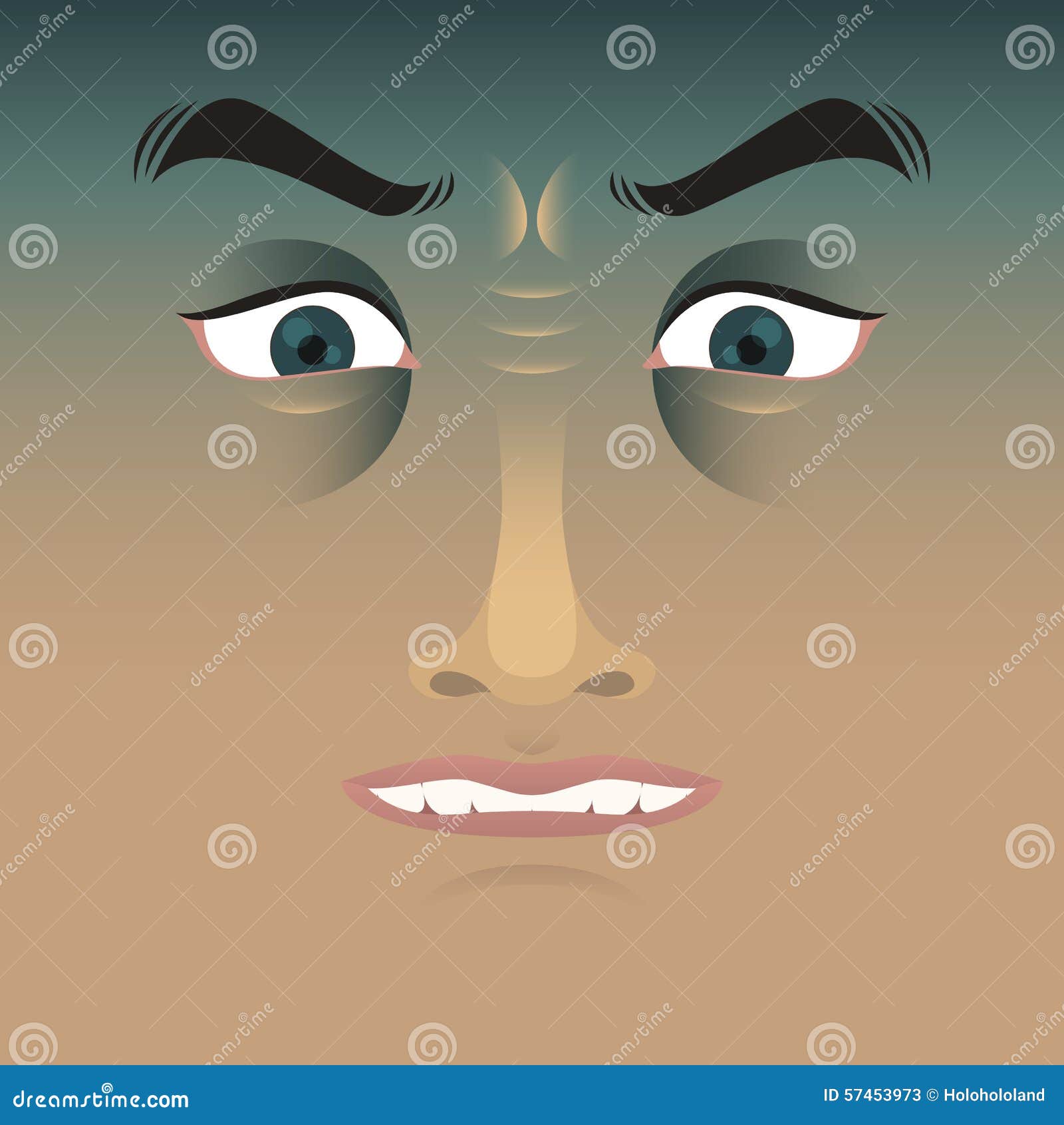 Stress face stock vector. Illustration of vector, character - 57453973