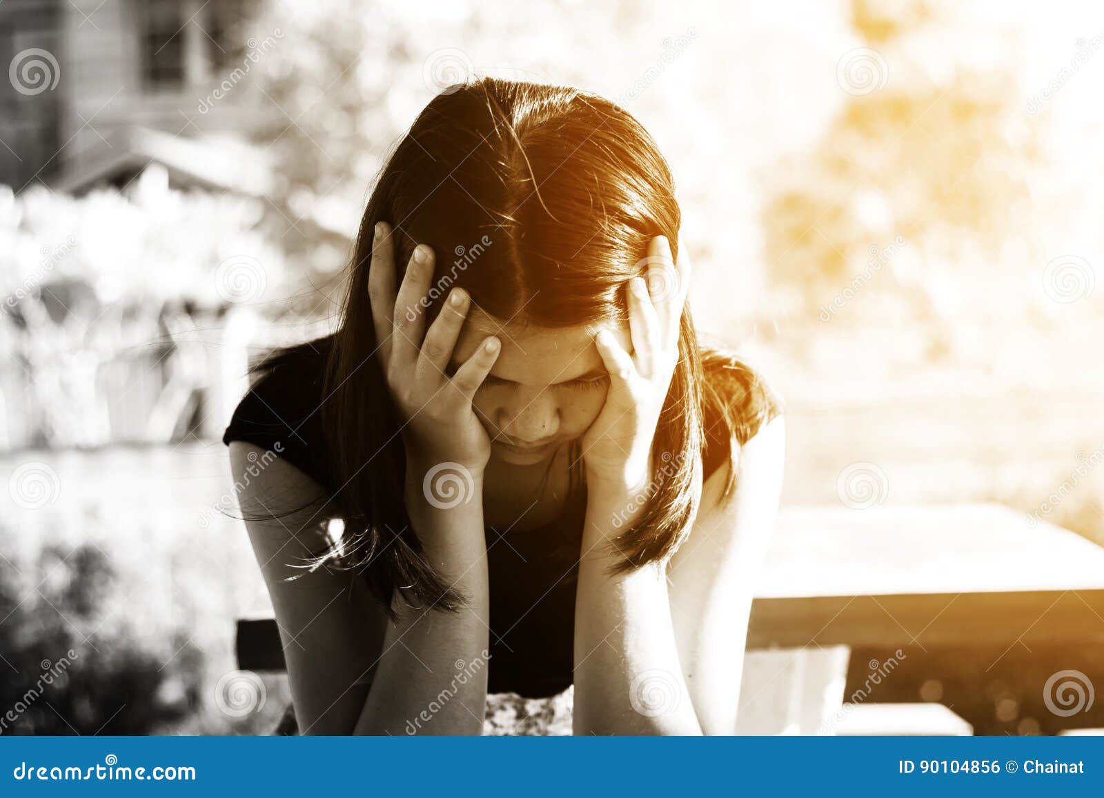 Stress girl stock photo. Image of problem, trouble, girl - 90104856