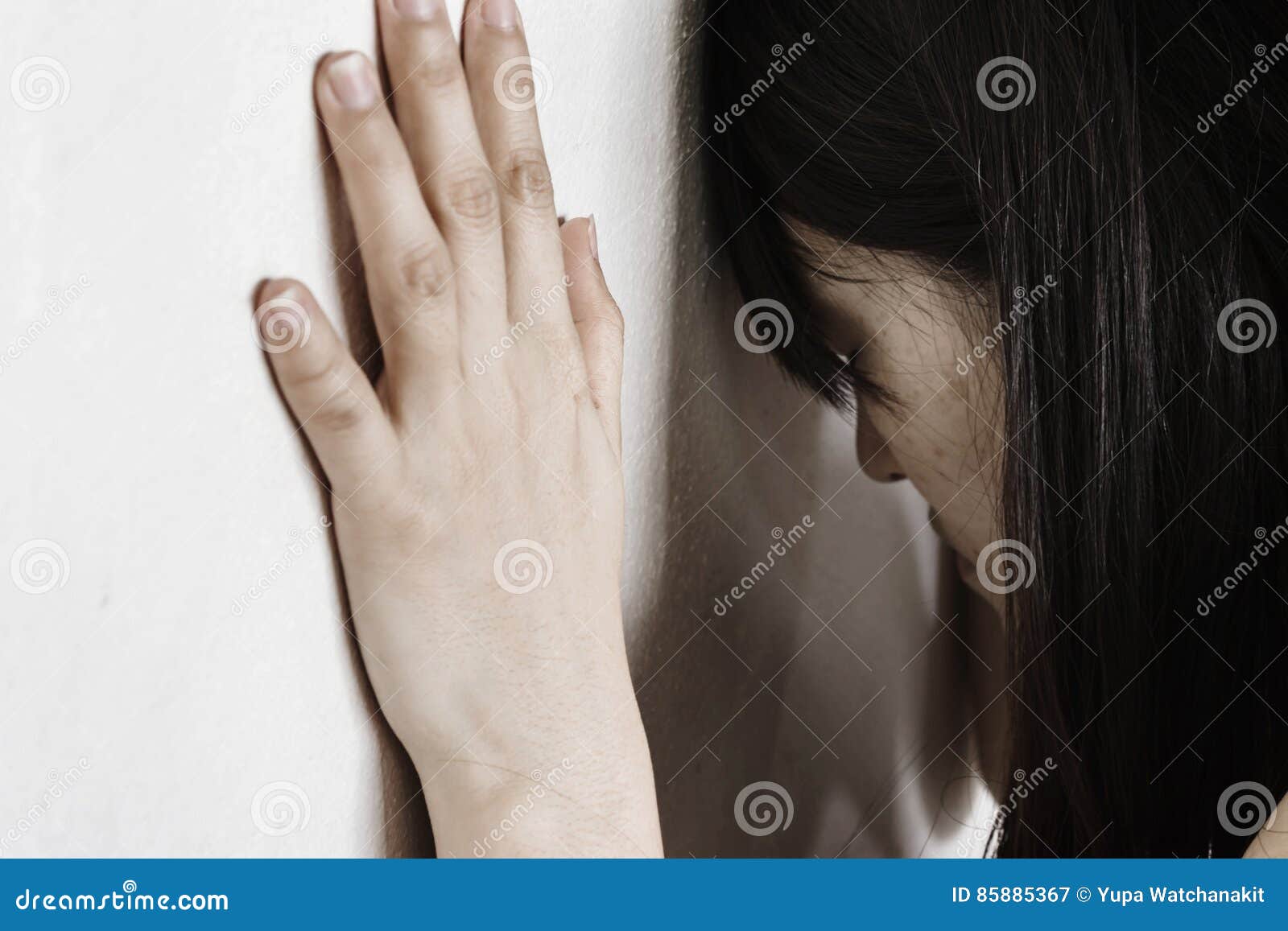 Stress and hopeless woman stock image. Image of fail - 85885367