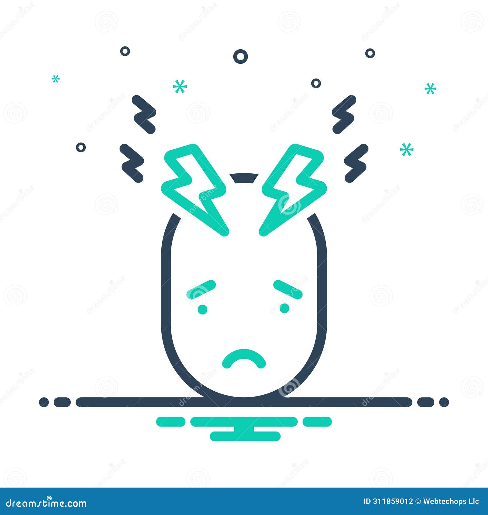 Mix Icon for Stress, Tension and Depression Stock Vector - Illustration ...
