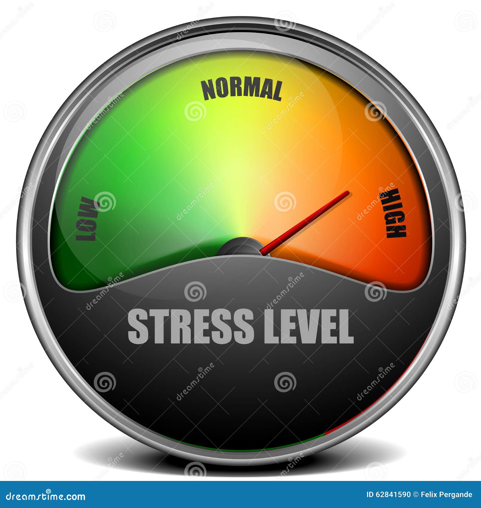 Stress Level Meter gauge stock illustration. Illustration of care ...
