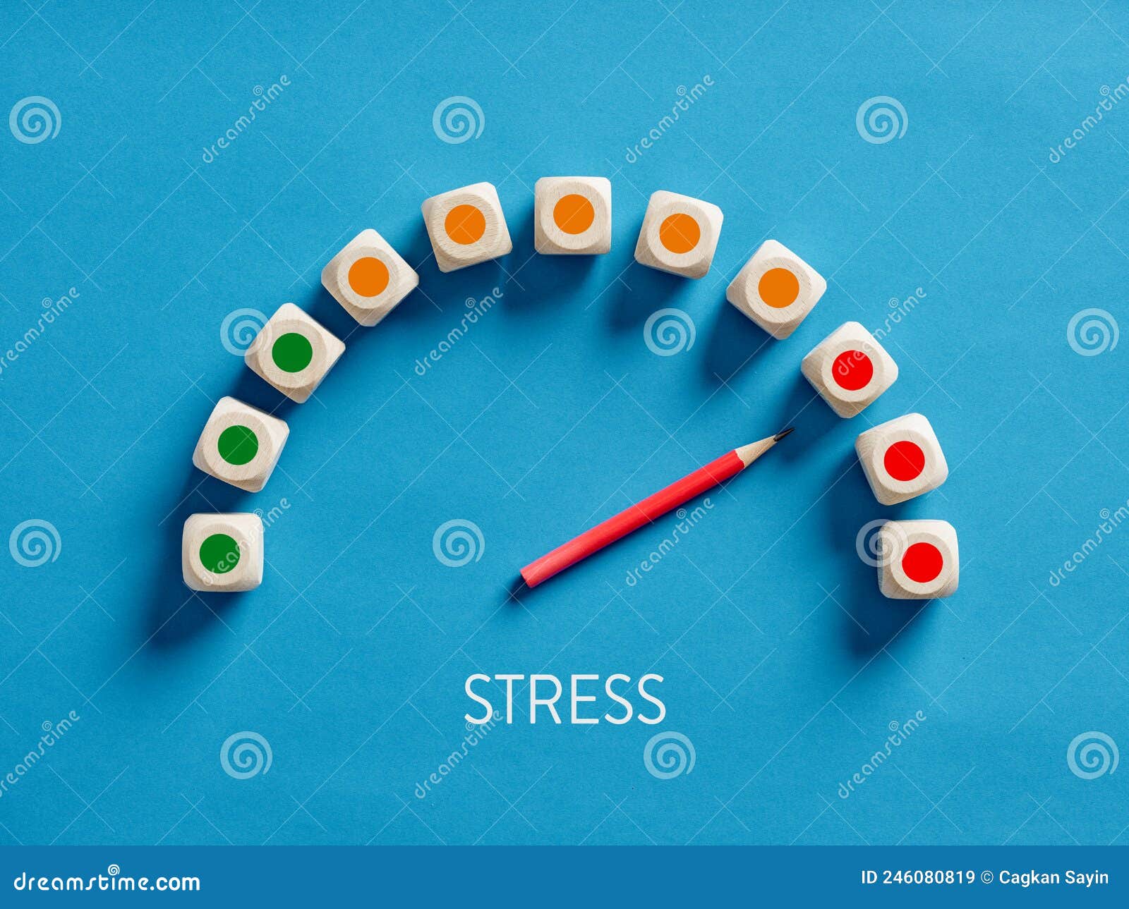 Stress Level Meter Indicating High Level of Stress Stock Image - Image ...
