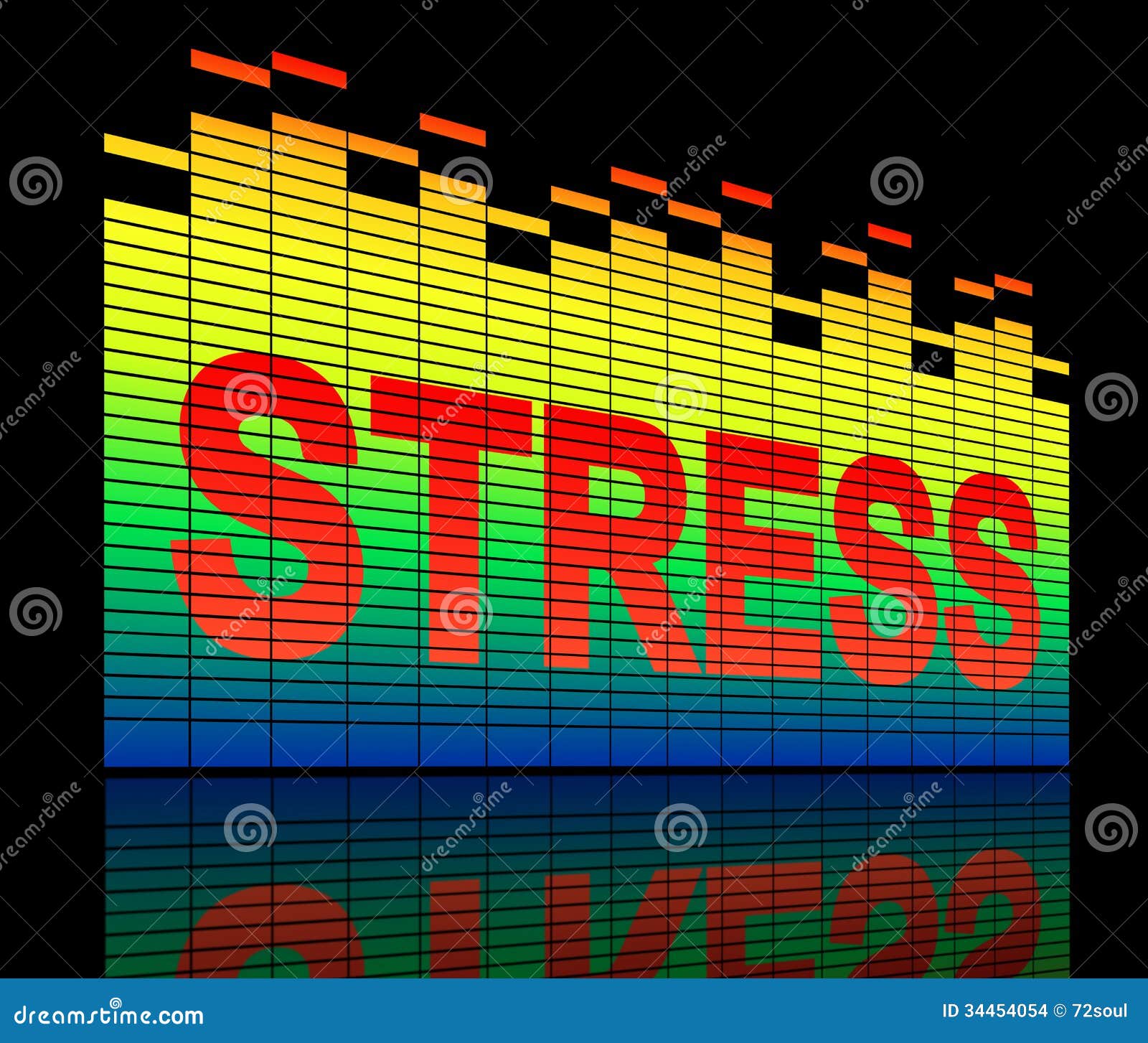 Stress levels concept. stock illustration. Illustration of nervousness ...