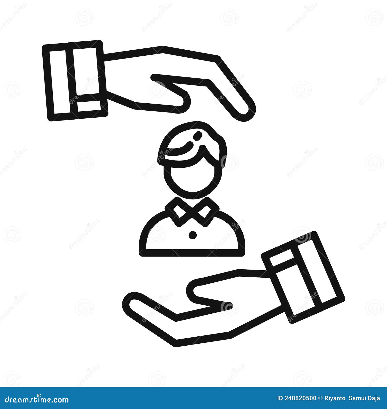 Stress and Life Problem Black and White Icon Illustration Stock Vector ...