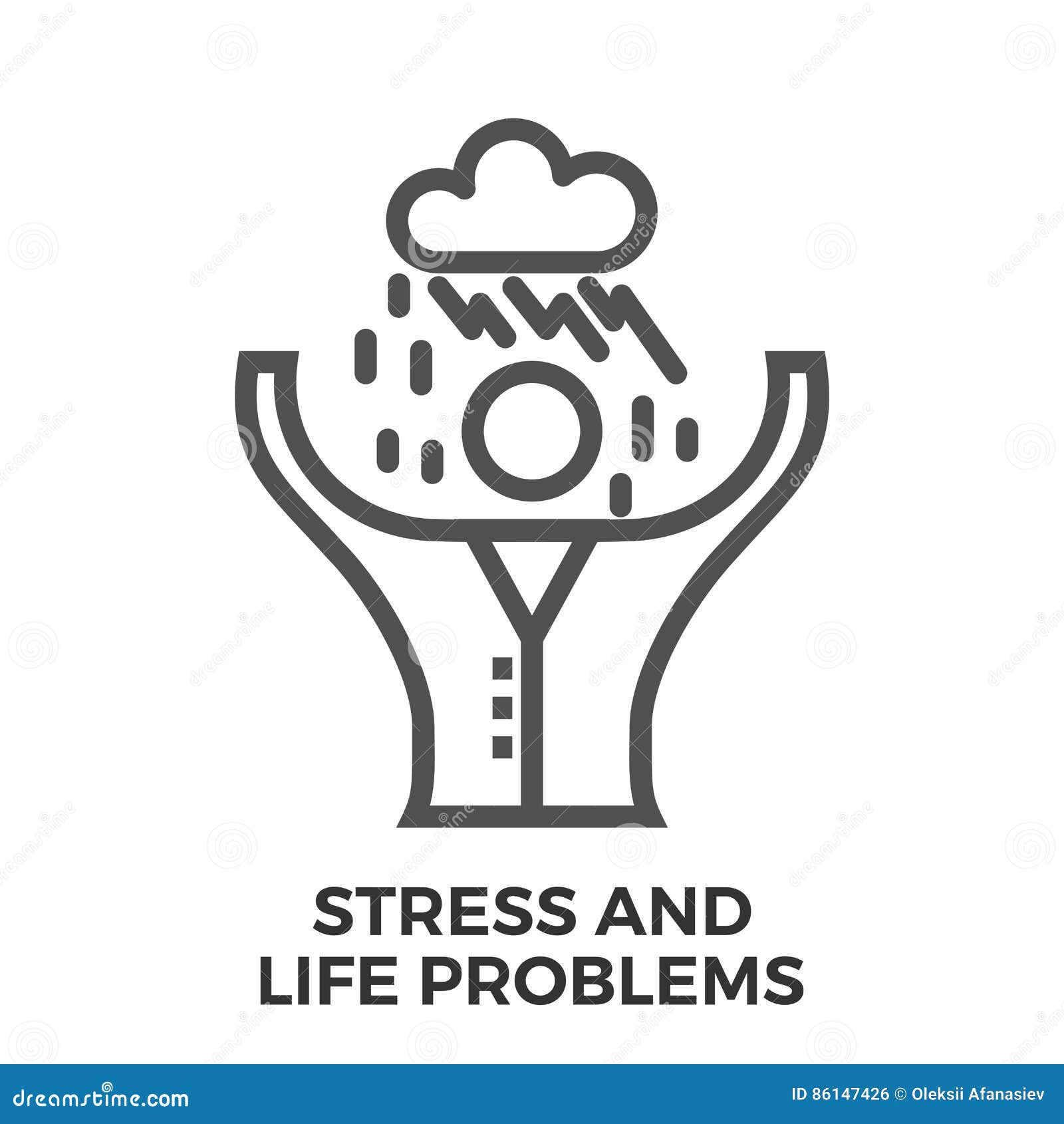 Stress and life problems stock vector. Illustration of lifestyle - 86147426
