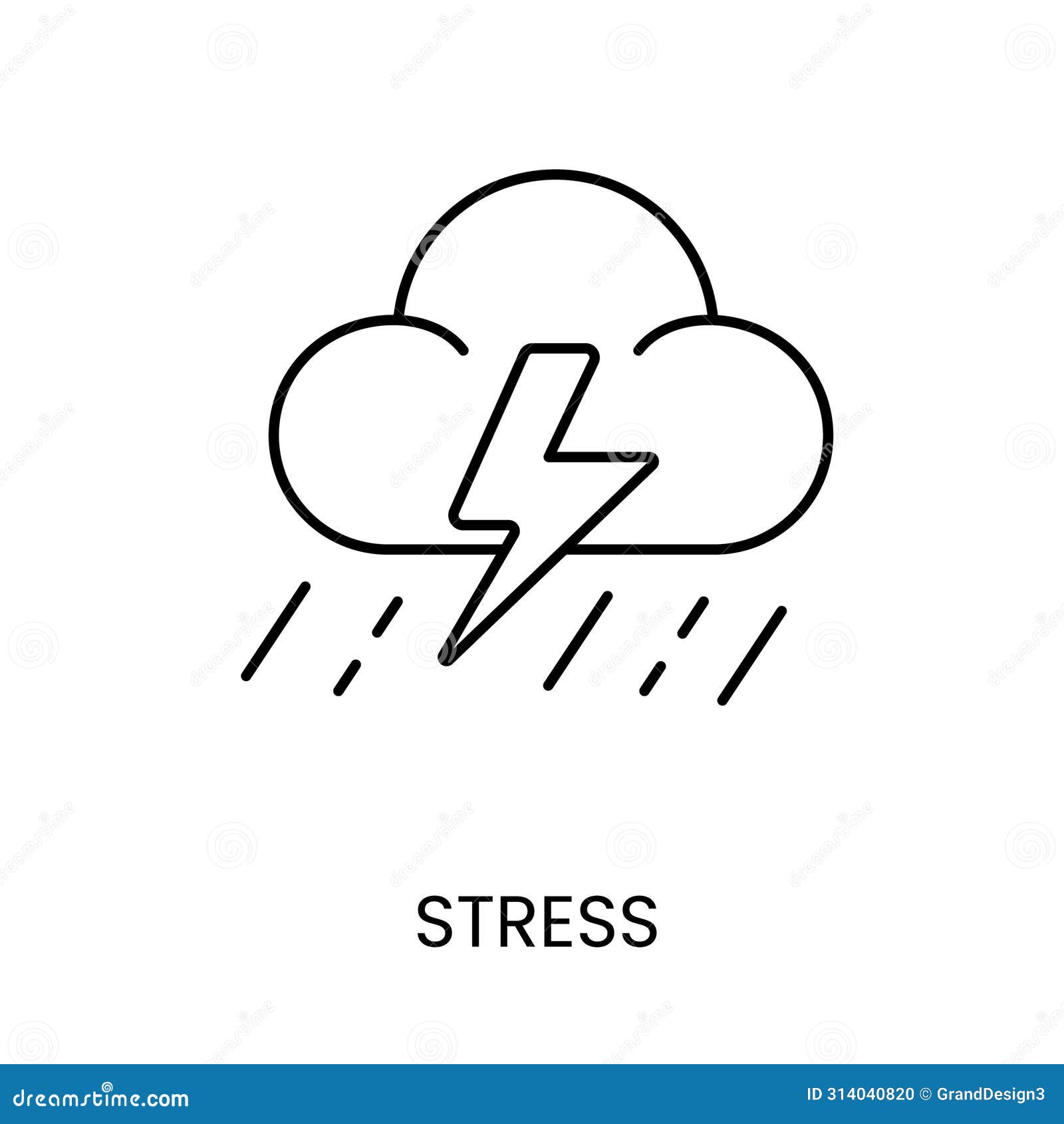 Stress Line Icon in Vector with Editable Stroke Stock Vector ...