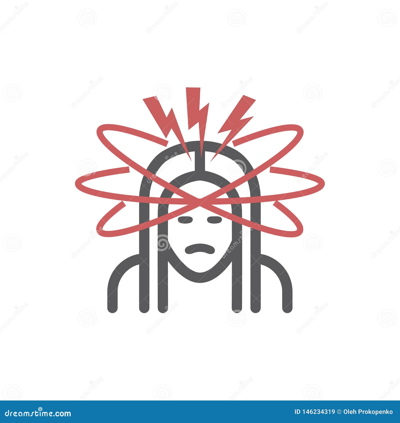 Stress Line Icon. Vector Sign for Web Graphic. Stock Vector ...