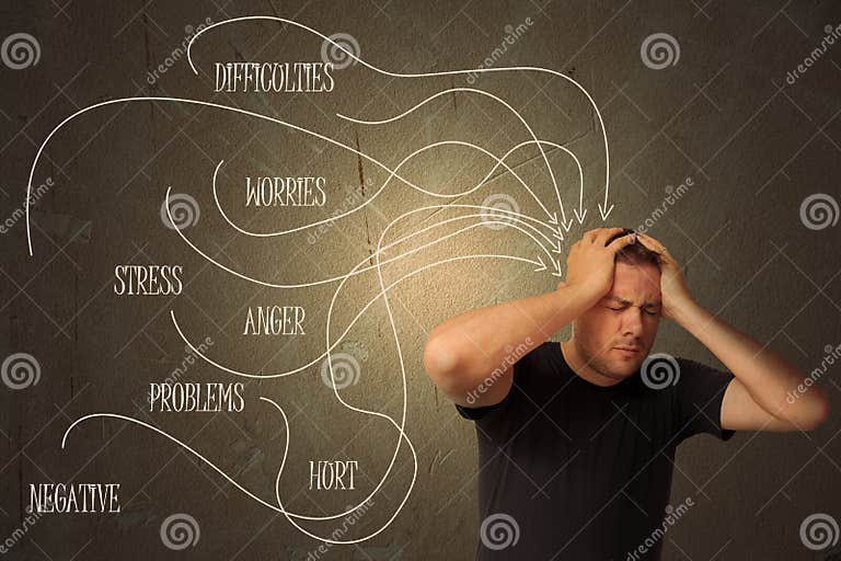 Stress man stock photo. Image of pain, depressed, executive - 44143634