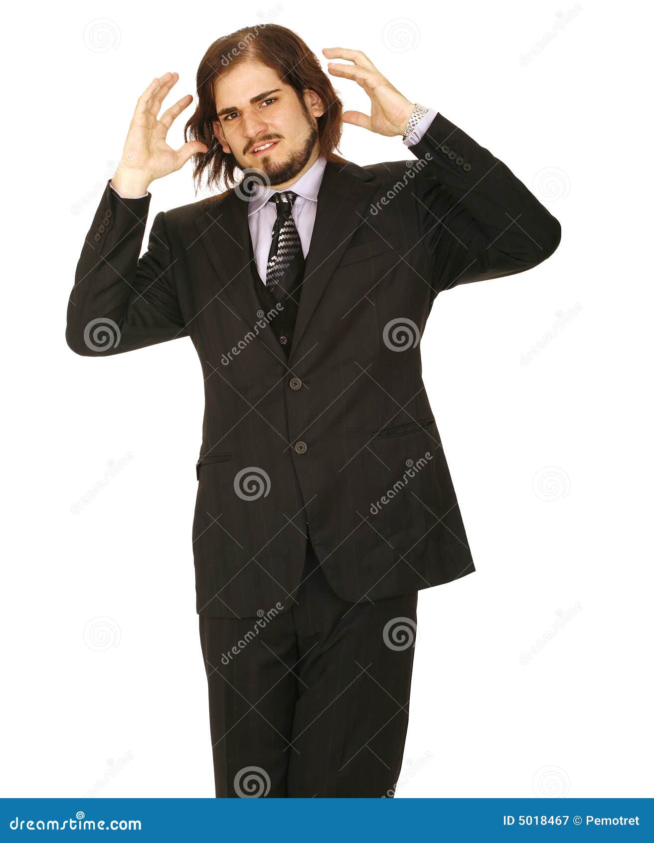 Stress Man in Business Suit Stock Image - Image of model, contemporary ...