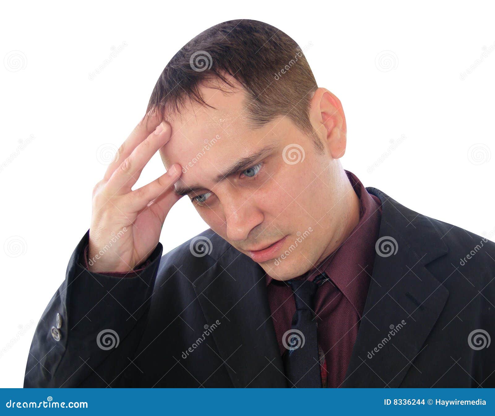 Stress Man Close Up stock photo. Image of bills, deprivation - 8336244