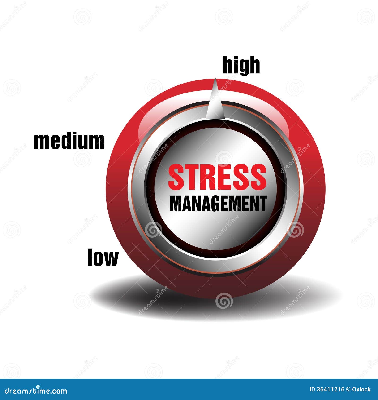 Stress management button stock vector. Illustration of concept - 36411216
