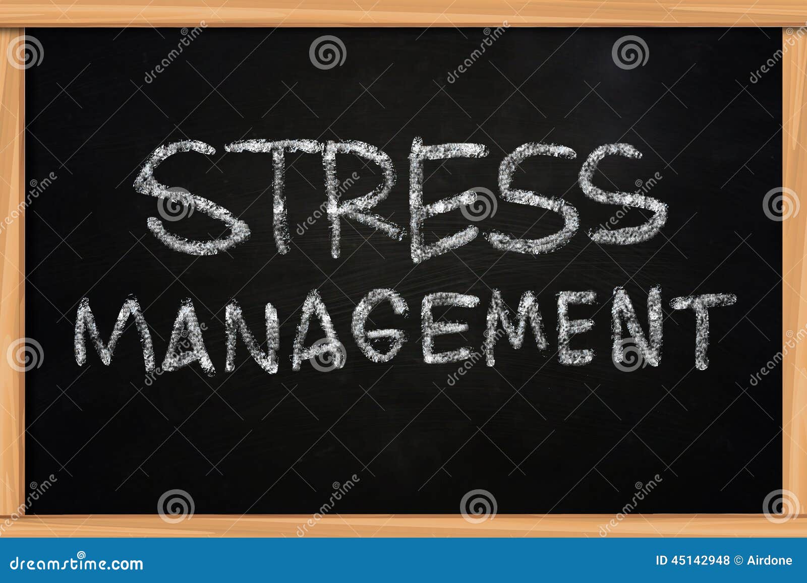 Stress Management Chalk Writing on Blackboard Stock Photo - Image of ...