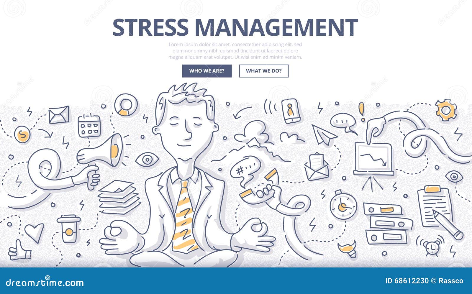 Stress Management Doodle Concept Vector Illustration | CartoonDealer ... Stress Management Doodle Concept Vector Illustration | CartoonDealer ...