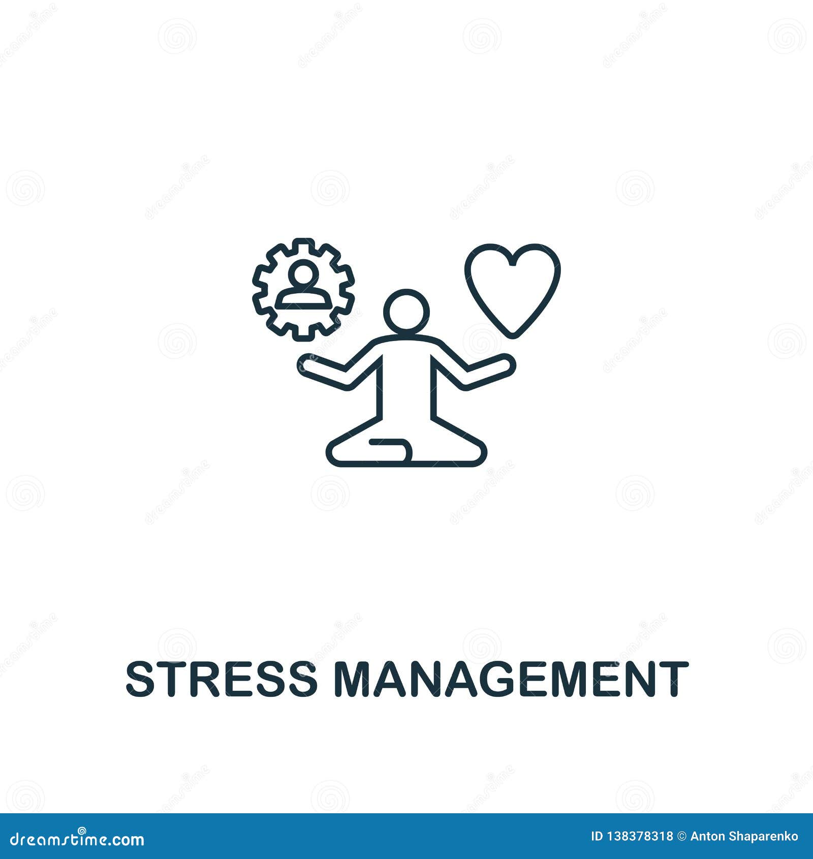 Stress Management Icon. Thin Outline CreativeStress Management Design ...