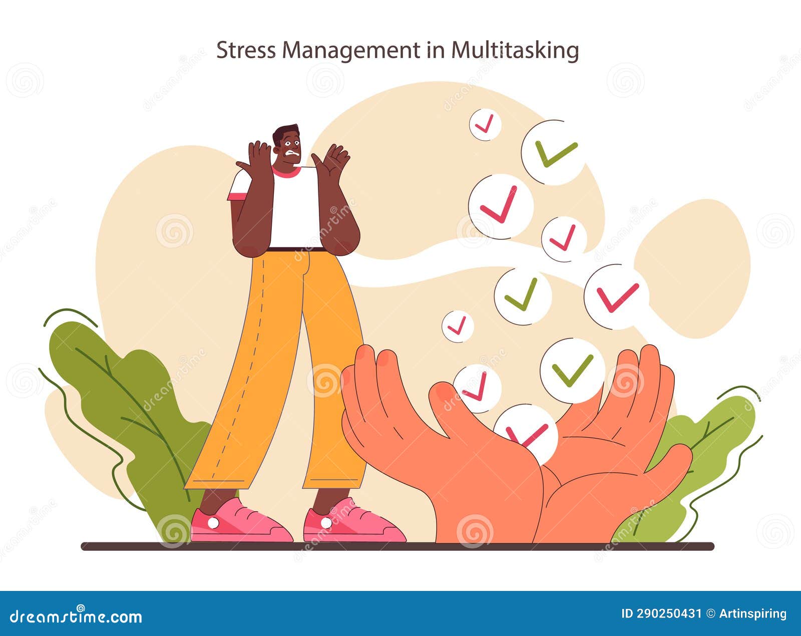 Stress Management in Multitasking. Effective and Competent Office Stock ...