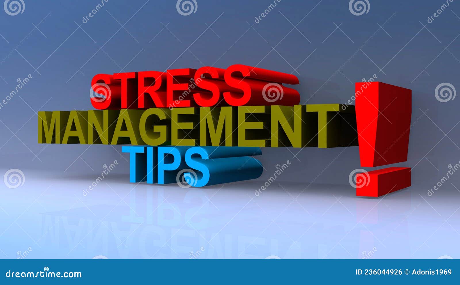 Stress Management Tips on Blue Stock Illustration - Illustration of ...