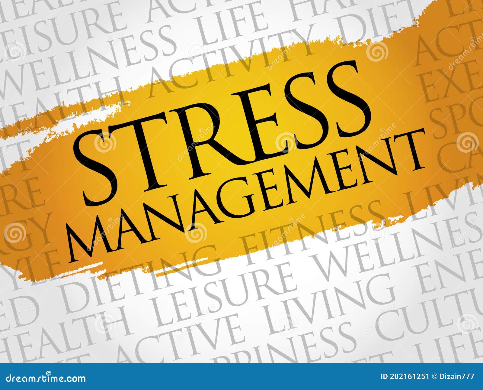 Stress Management Word Cloud Stock Illustration - Illustration of ...