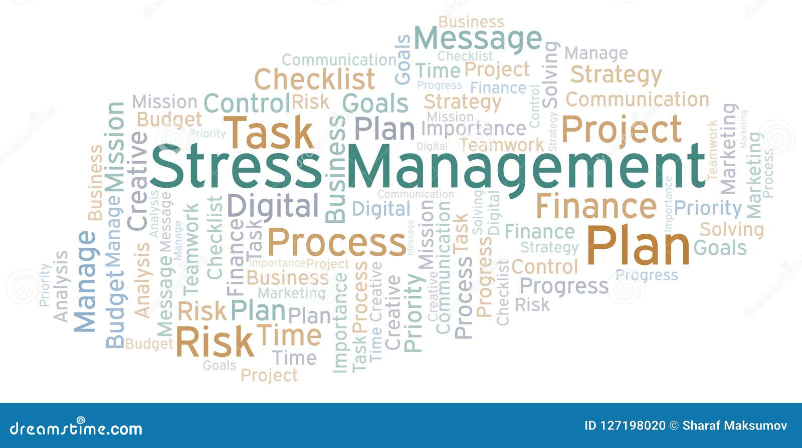 Stress Management Word Cloud, Made with Text only. Stock Illustration ...