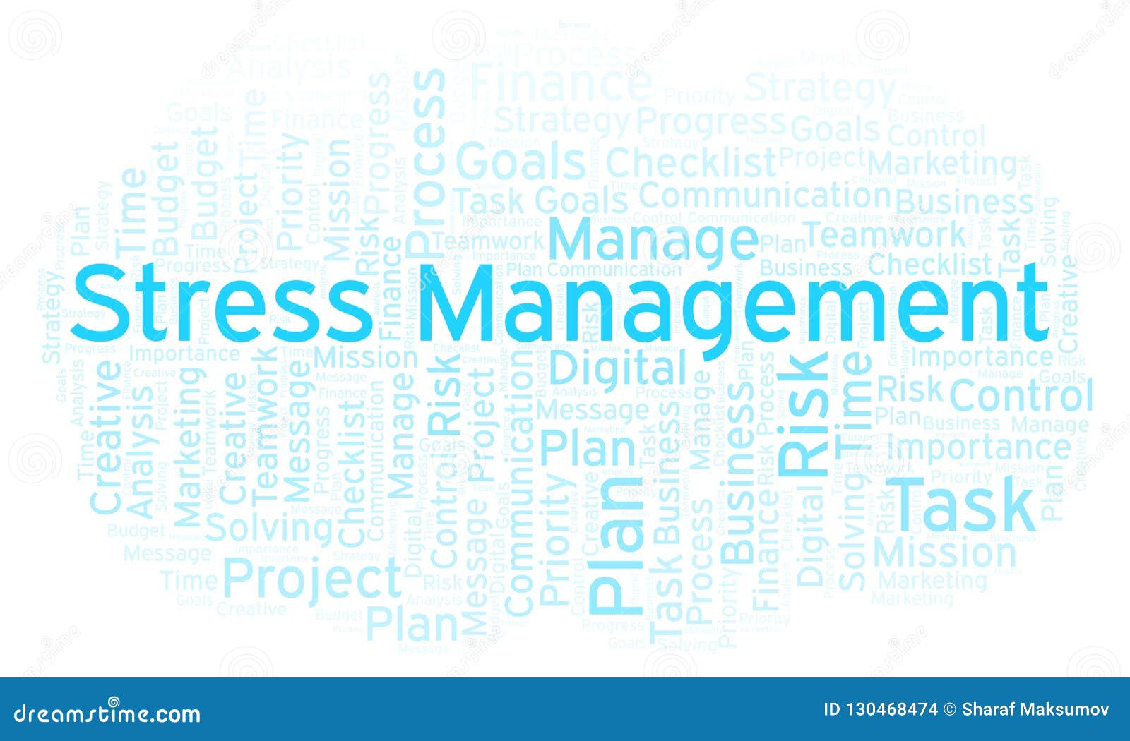 Stress Management Word Cloud, Made with Text only. Stock Illustration ...