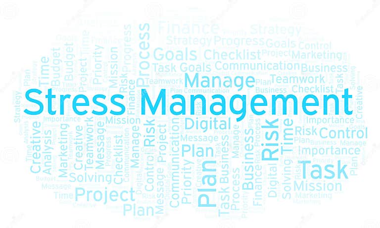Stress Management Word Cloud, Made with Text only. Stock Illustration ...