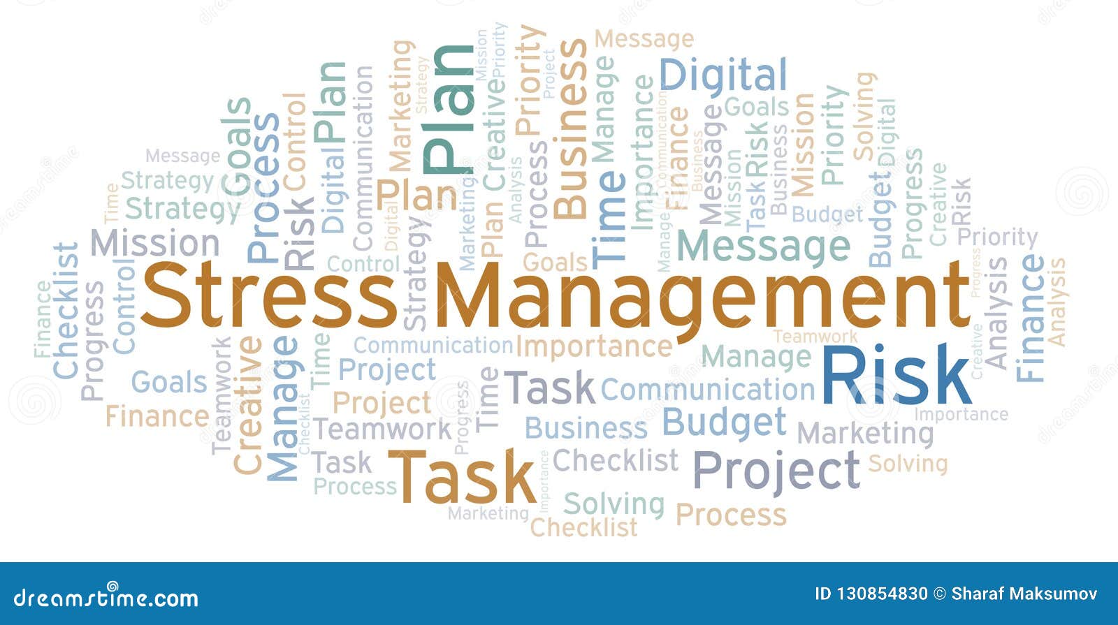 Stress Management Word Cloud, Made with Text only. Stock Illustration ...