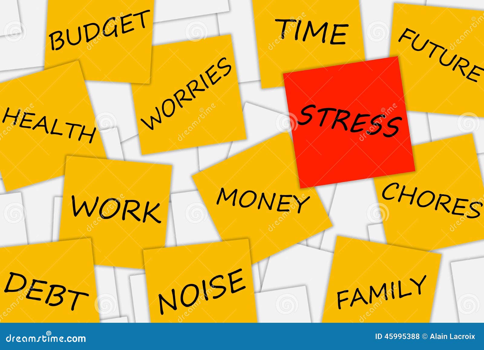 Stress notes stock illustration. Illustration of health - 45995388