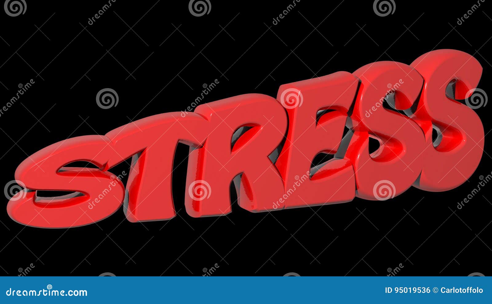 STRESS Red 3D Write - 3D Rendering Stock Illustration - Illustration of ...