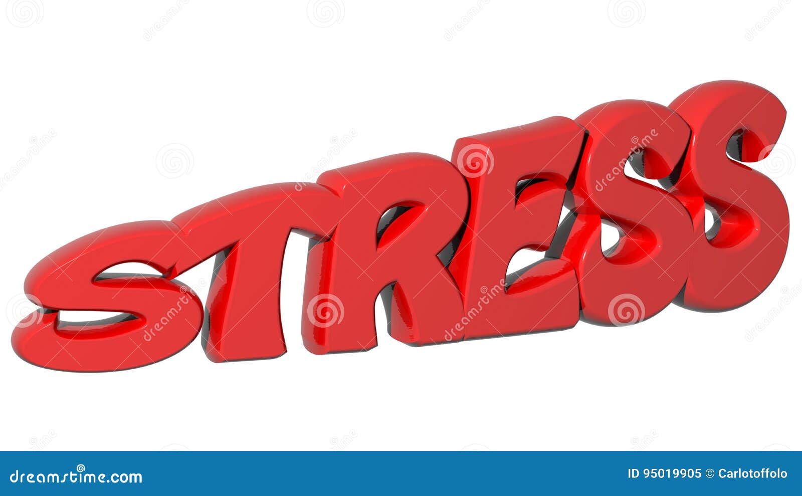 STRESS Red 3D Write - 3D Rendering Stock Illustration - Illustration of ...