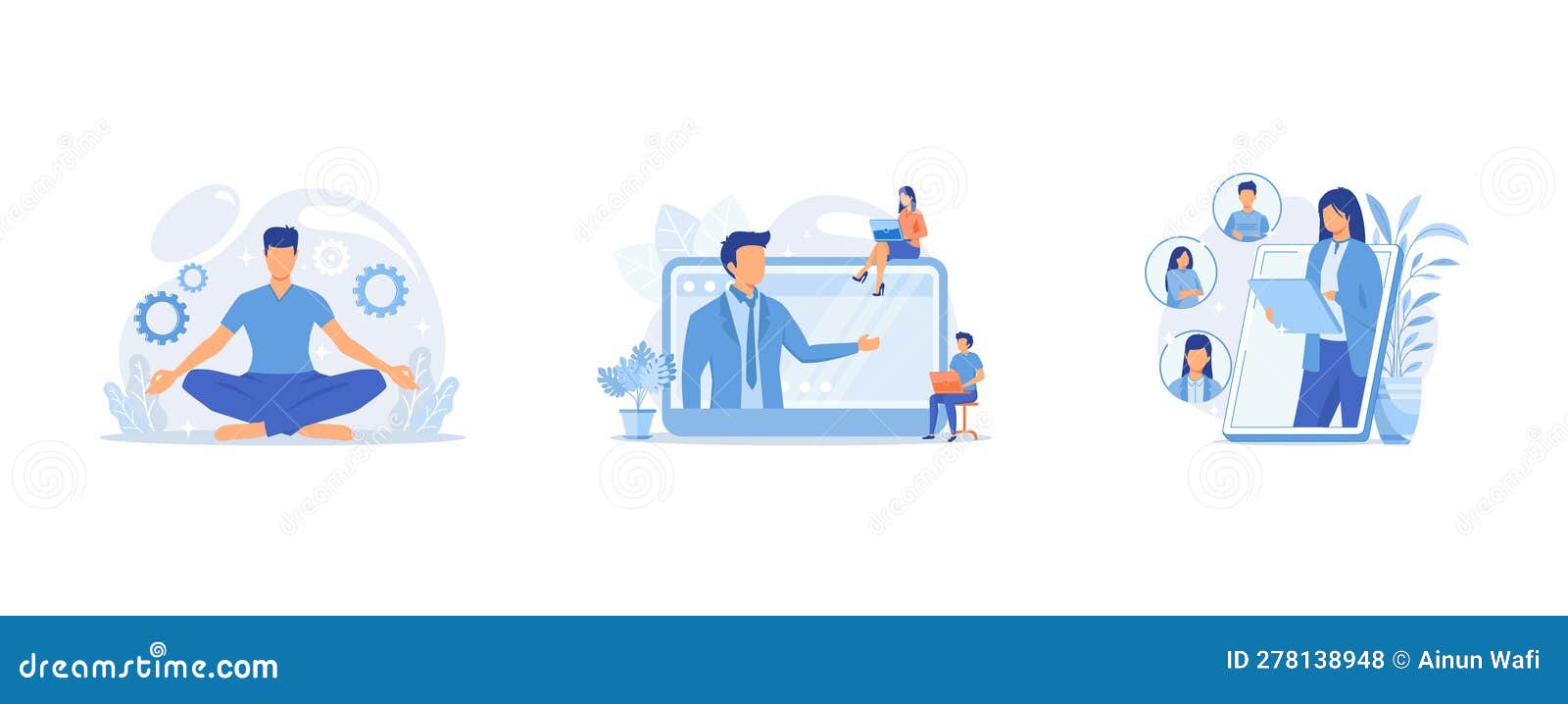 Stress Reduction And Relieving Activity. Cartoon Vector | CartoonDealer ...