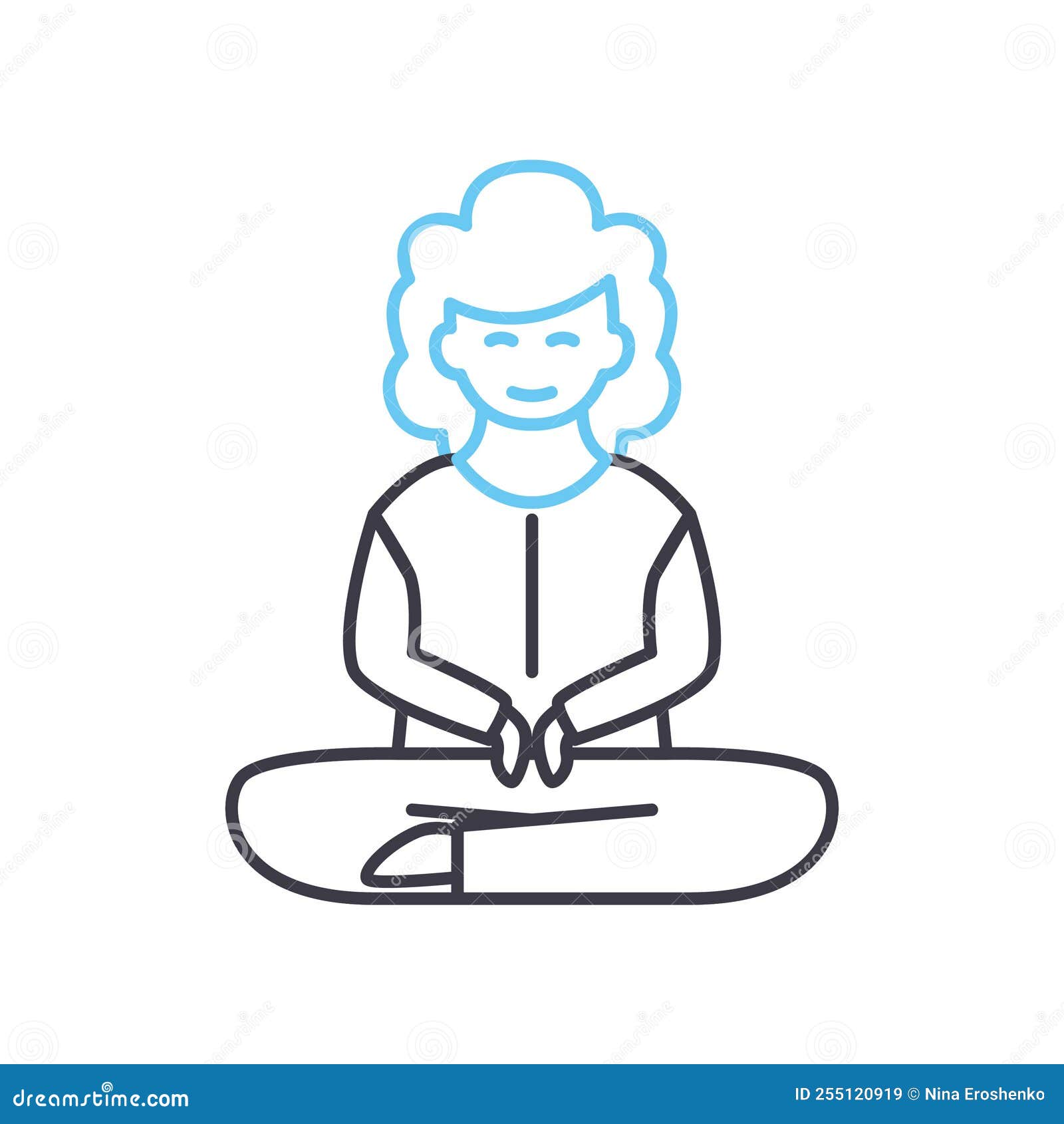 Stress Relief Line Icon Outline Symbol Vector Illustration Concept