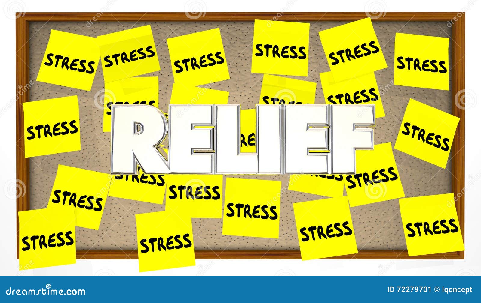 Stress Relief Sticky Notes Bulletin Board Help Calm Stock Illustration ...
