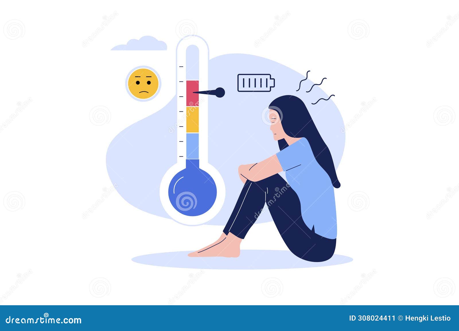 Stress Scale Test Expression with High Level Tension, Depression Stock ...